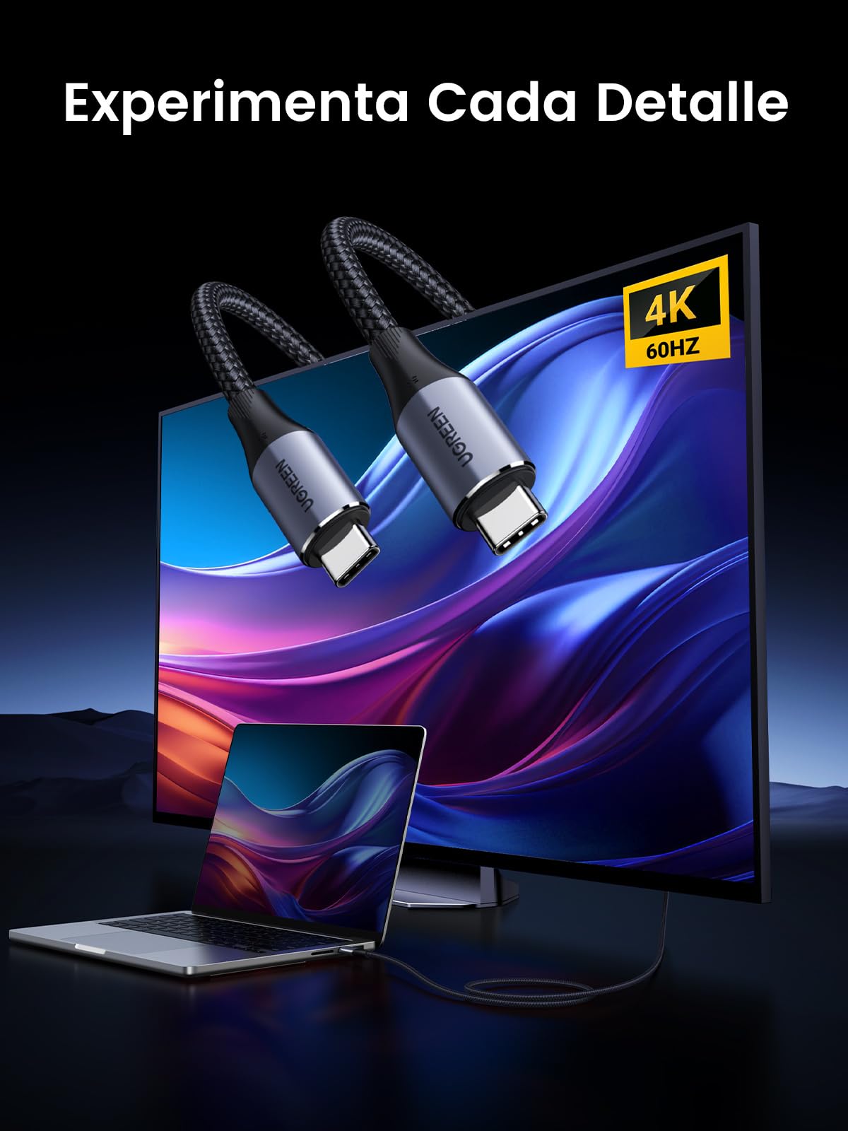 UGREEN Cable USB C Vídeo 4K de 240W 10Gbps – UGREEN ES